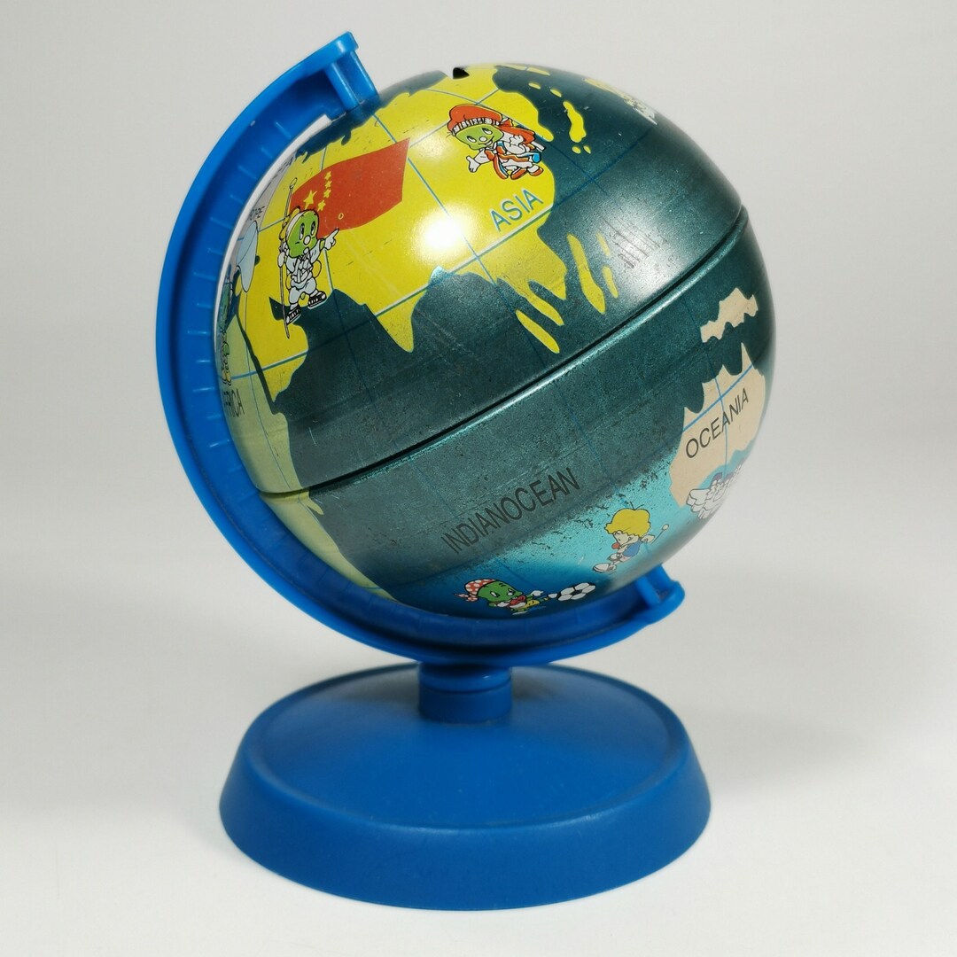 Dooly Nara the Little Dinosaur Globe Coin Bank Vintage Made in China - Etsy
