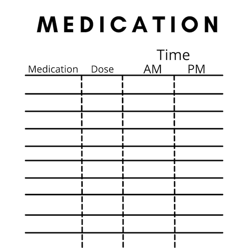 Sticker Medication Tracker - Etsy