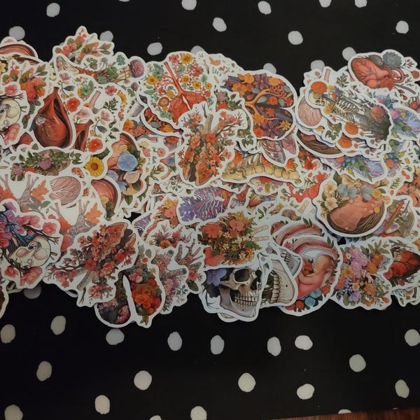 Anatomy Flower Stickers - Etsy