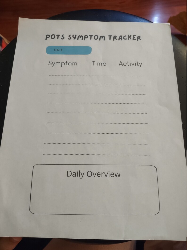 Postural Orthostatic Tachycardia Symptom Tracker | POTS Symptom Tracker ...