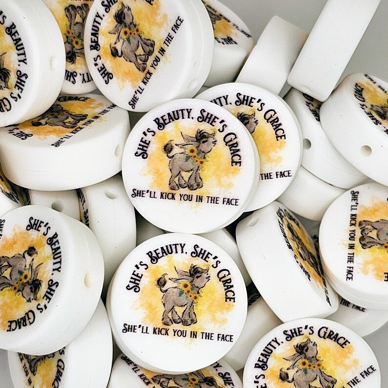 Custom Focal Bead, Silicone Focal Bead, 10 Count, Bulk Focal Bead ...