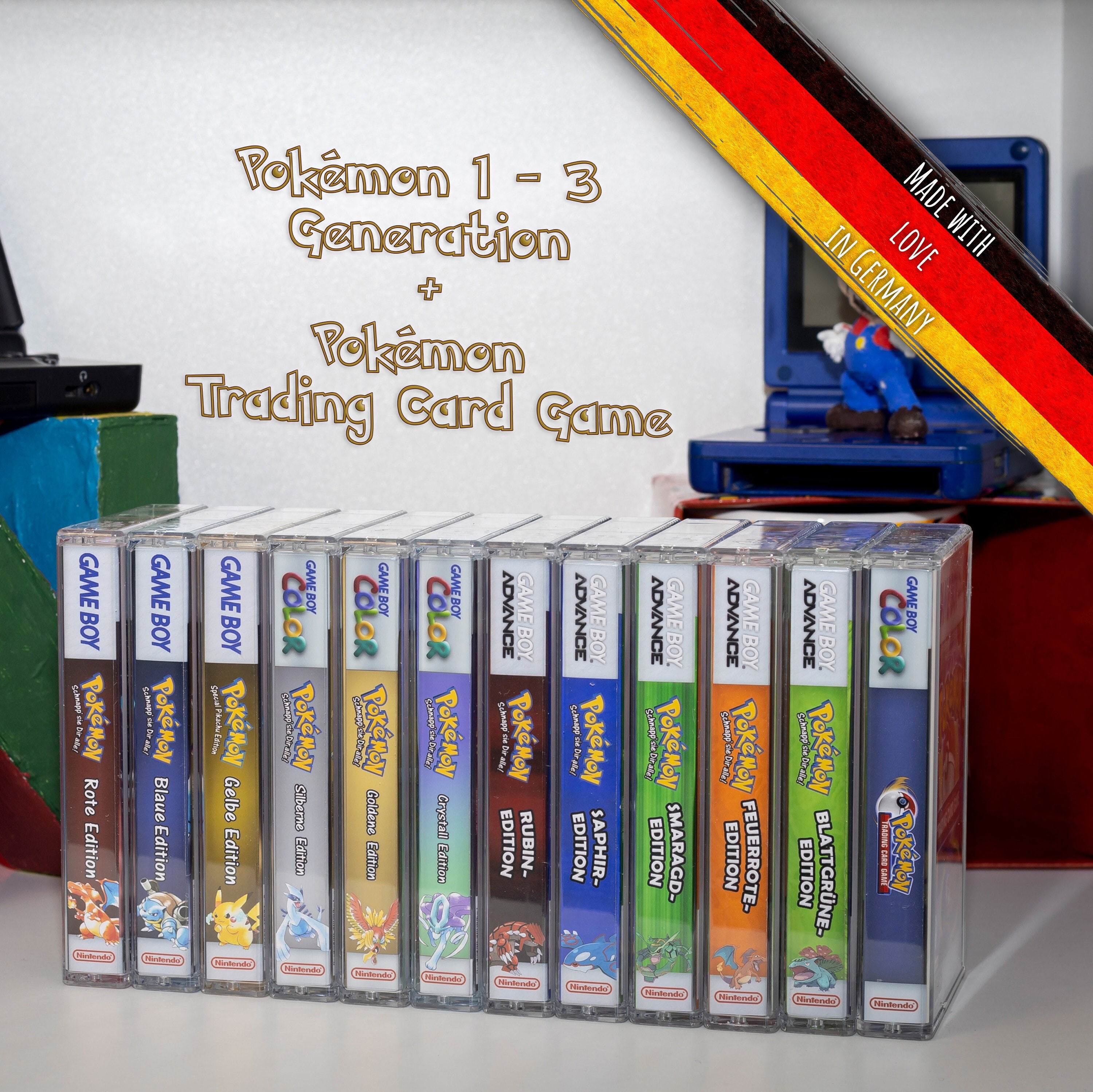 Nintendo Gameboy - Pokemon 1-3 Generation + Trading Bundle Hülle (12 ...