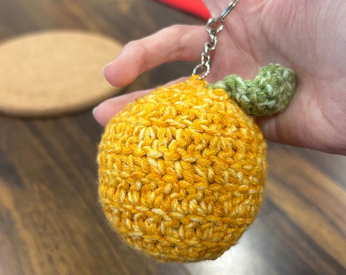 Crocheted Fruit Keychain - Etsy