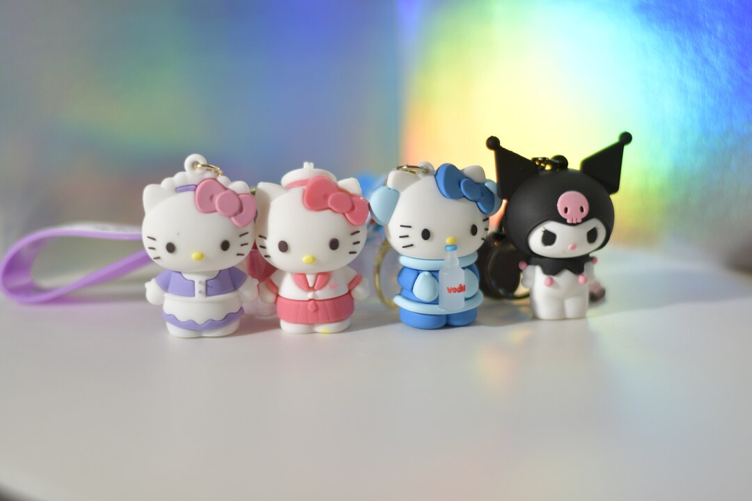 Hello Kitty 3D Characters Keychains - Etsy
