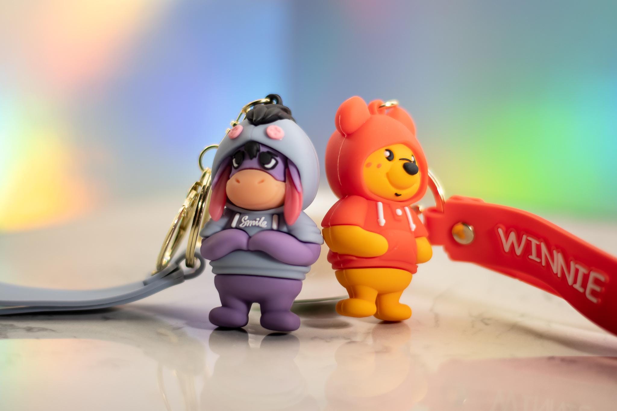 Winnie the Pooh 3D Characters Keychains - Etsy