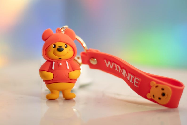 Winnie the Pooh 3D Characters Keychains - Etsy