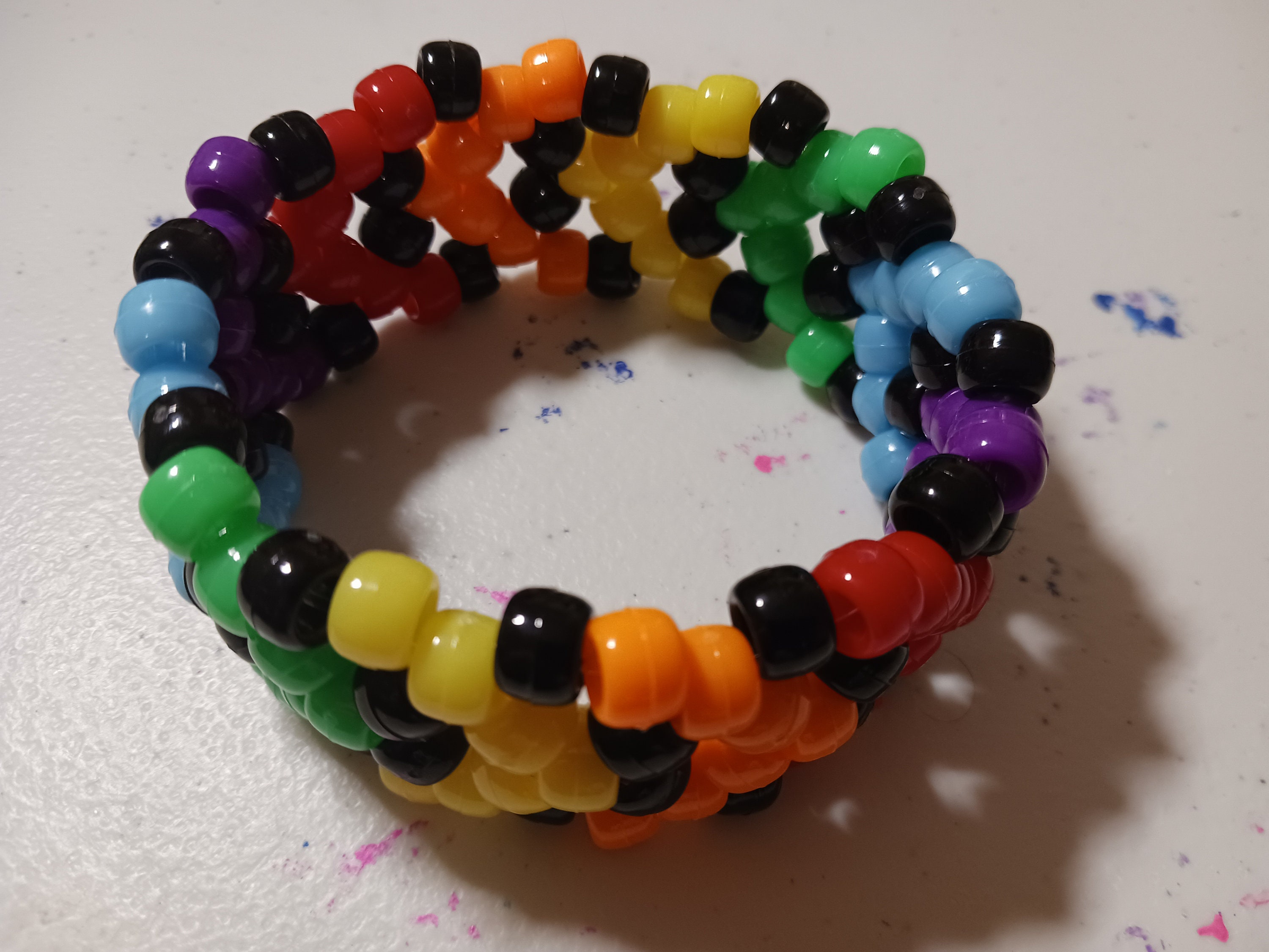 Chevron Rainbow Kandi X-base Cuff - Etsy