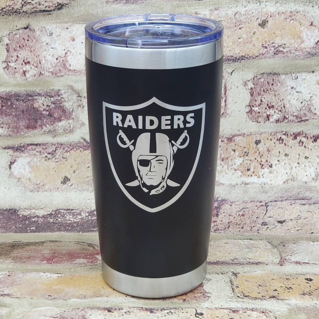 Raiders Football Tailgate Laser Engraved Insulated Tumber High Quality ...
