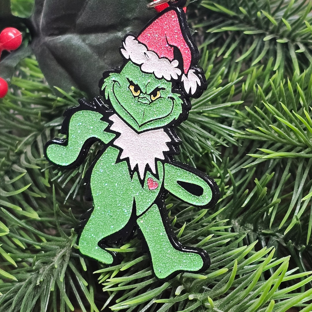 Grateful Grinch Dead Bear Limited Edition 3 Enamel Glitter Ornament Xx ...