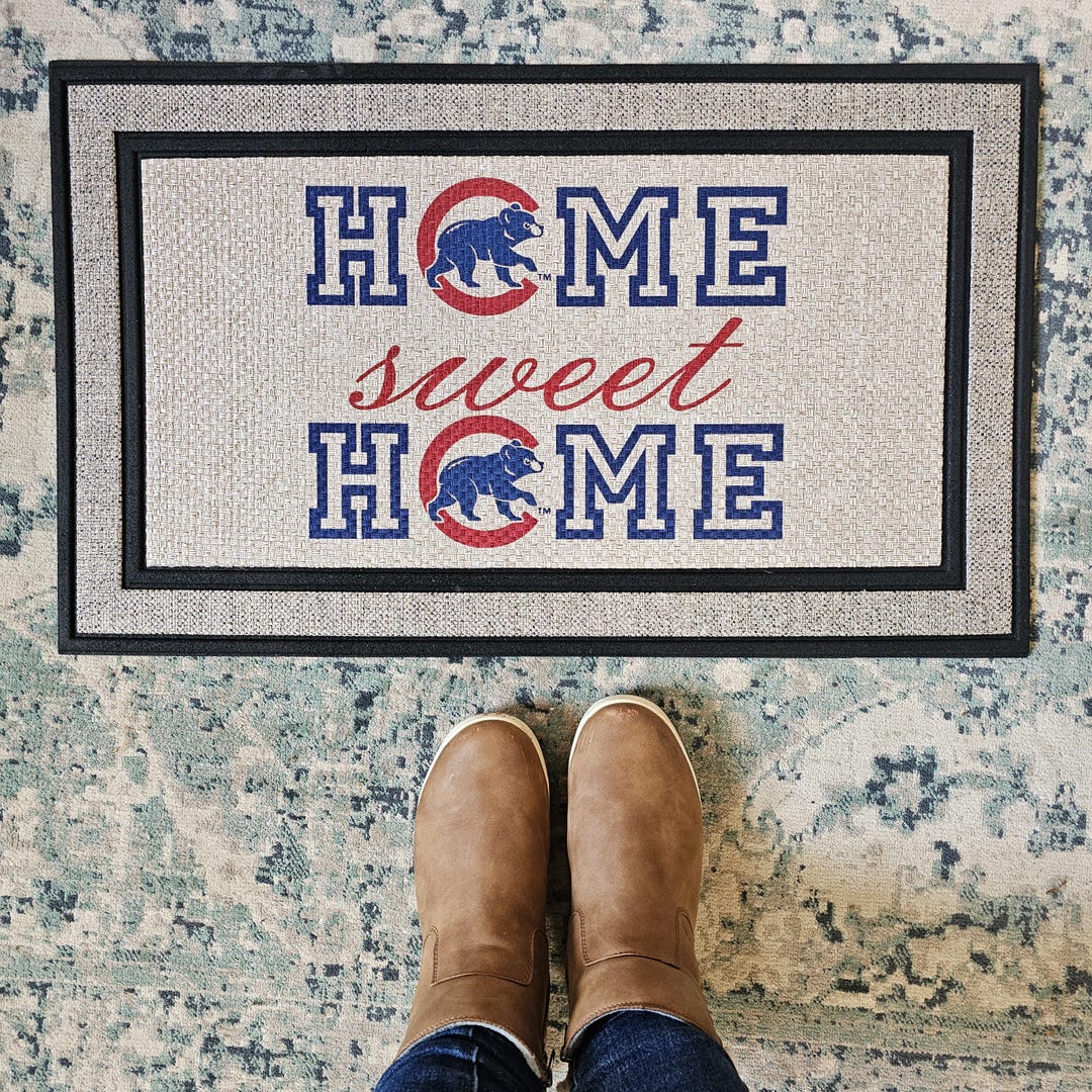 Chicago Cubs Door Mat With Name Heavy Duty No Peeling or Mess Rubber No ...