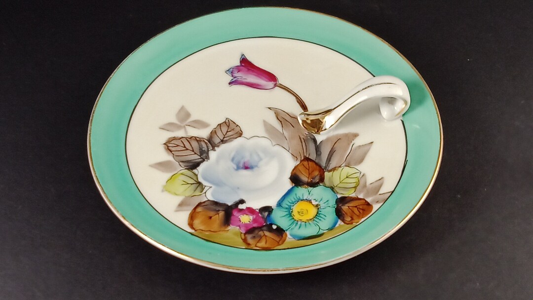 Vintage Noritake Handled Plate/nappy Dish; Hand Painted Floral Pattern ...