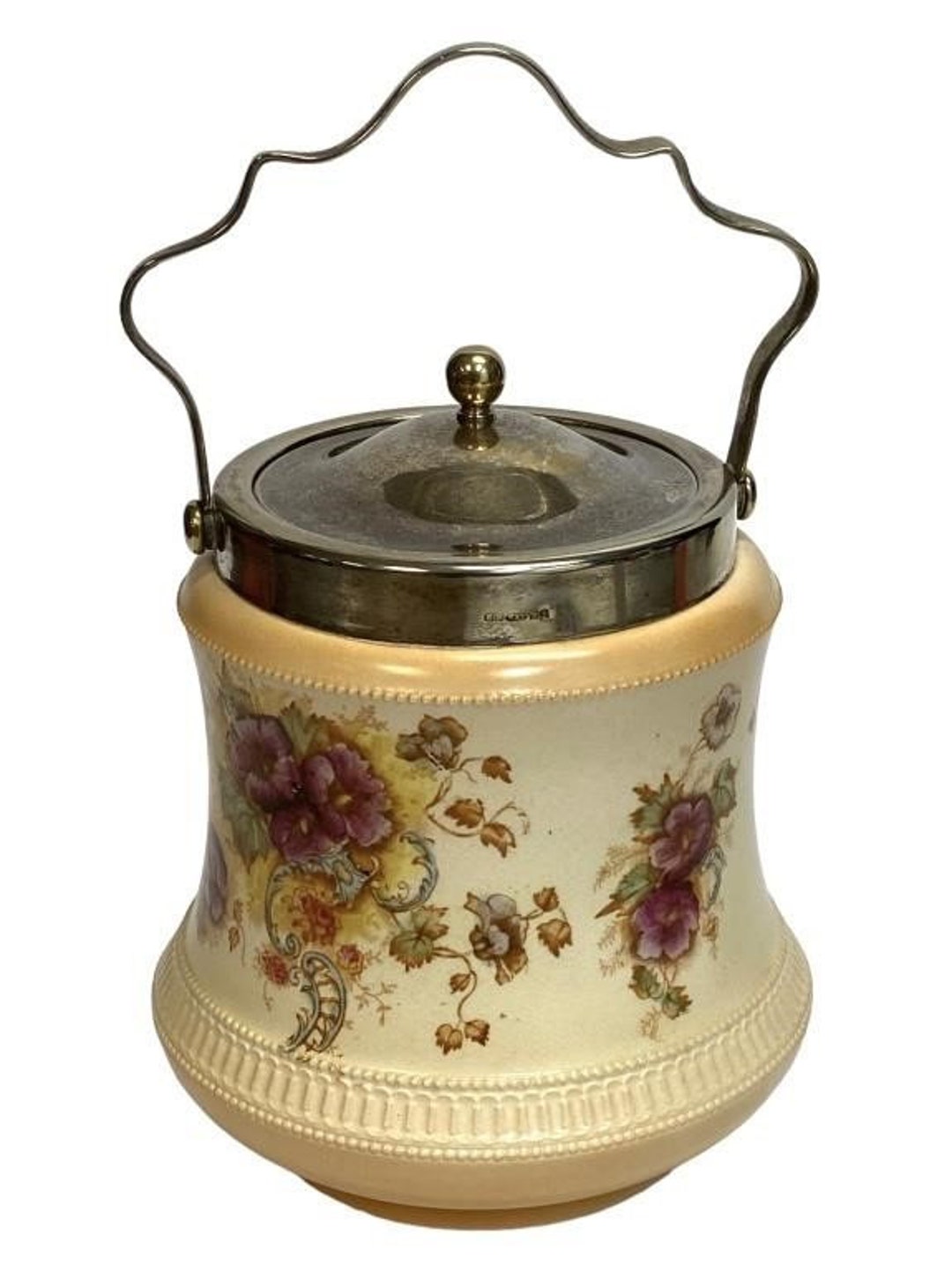 Antique SF & Co. Devon Ware Biscuit/ Cracker / Cookie Jar Elm Pattern ...