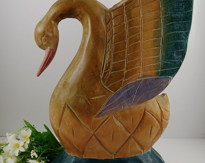 Primitive / Farmhouse / Wood Swan / Swan - Etsy