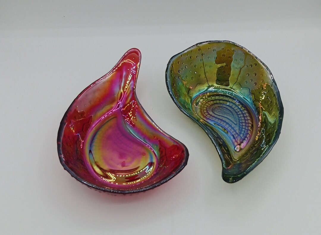 Vintage AKCAM Glass Bowls; Unique Kidney/teardrop Shape With Small ...
