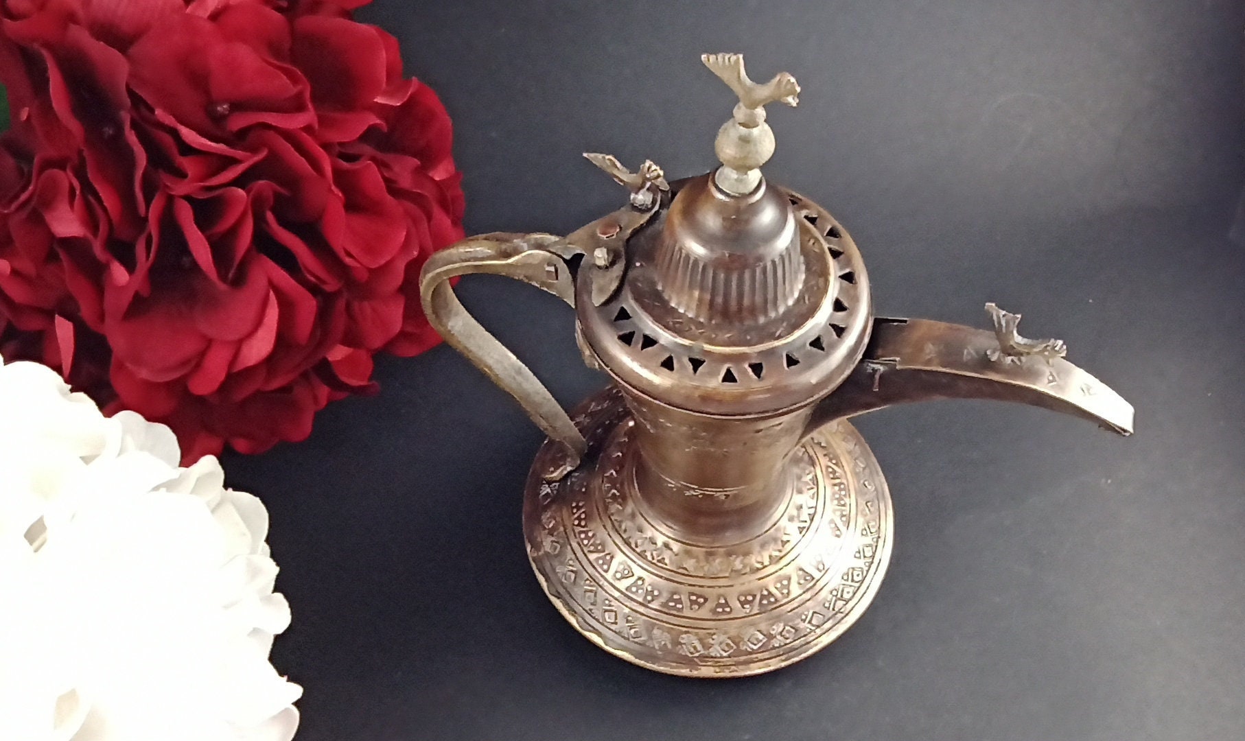 Antique Brass Dallah Jug Teapot/coffee Pot Middle Eastern - Etsy