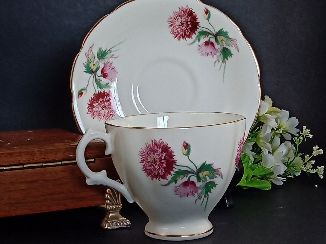 Vintage Royal Stuart Spencer Stevenson Tea Cup and Saucer, Fine Bone ...