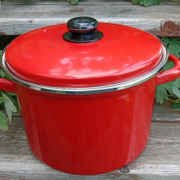 Enamel Stock Pot - Etsy