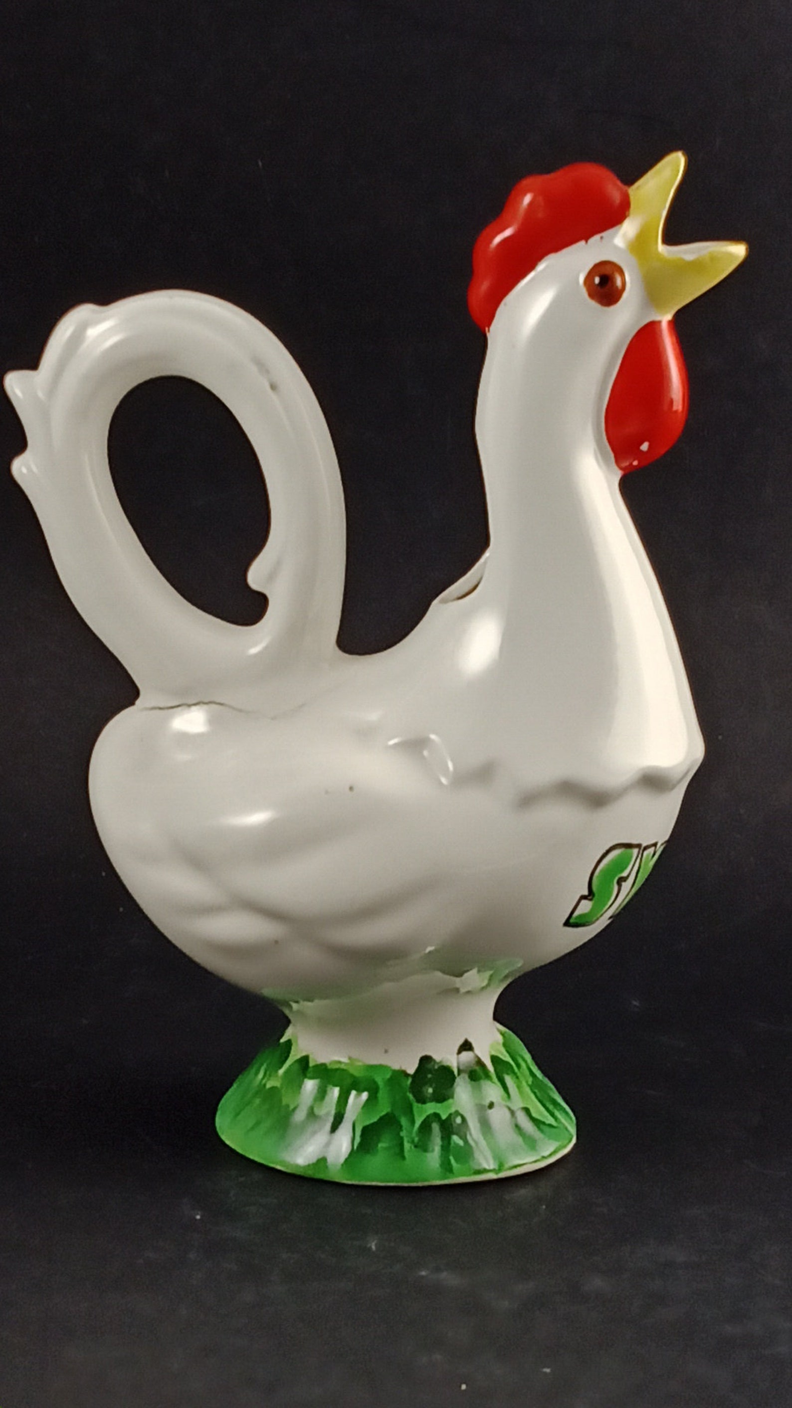 Vintage Ceramic Hand Painted Rooster/chicken Syrup - Etsy