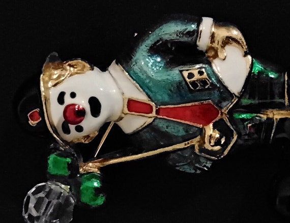 Vintage Hobo Clown Bindle Enamel Brooch/ Lapel Pin; C… - Gem