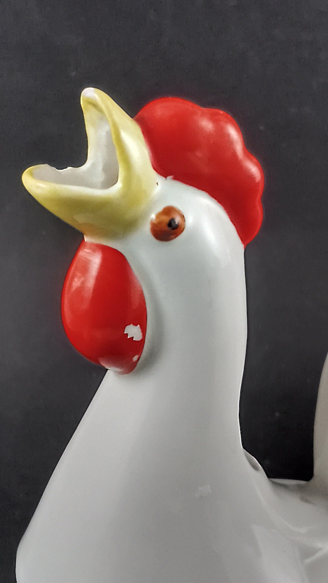 Vintage Ceramic Hand Painted Rooster/chicken Syrup - Etsy
