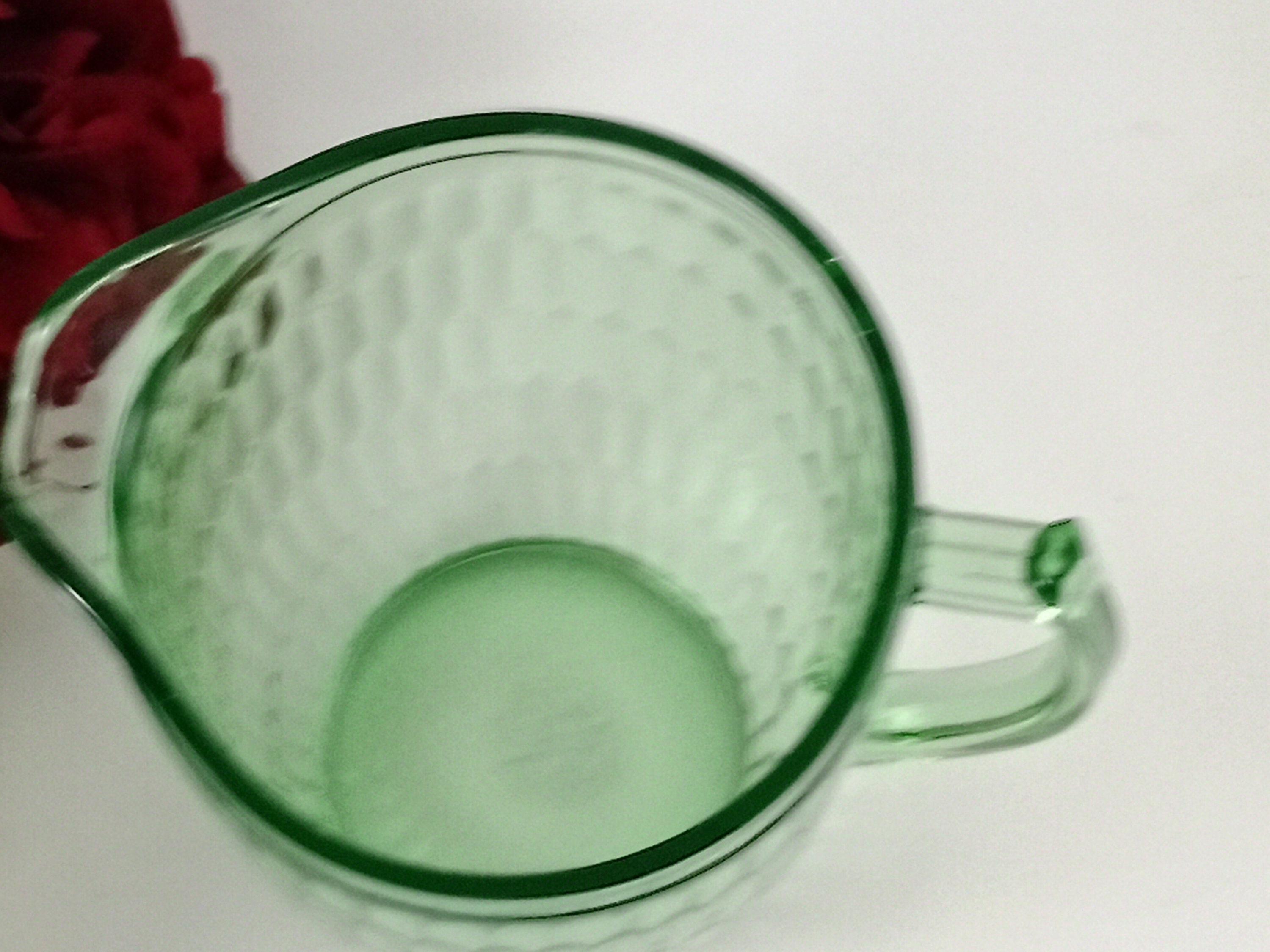 Green Teleflora Green Glass Anniversary Pitcher Pressed - Etsy