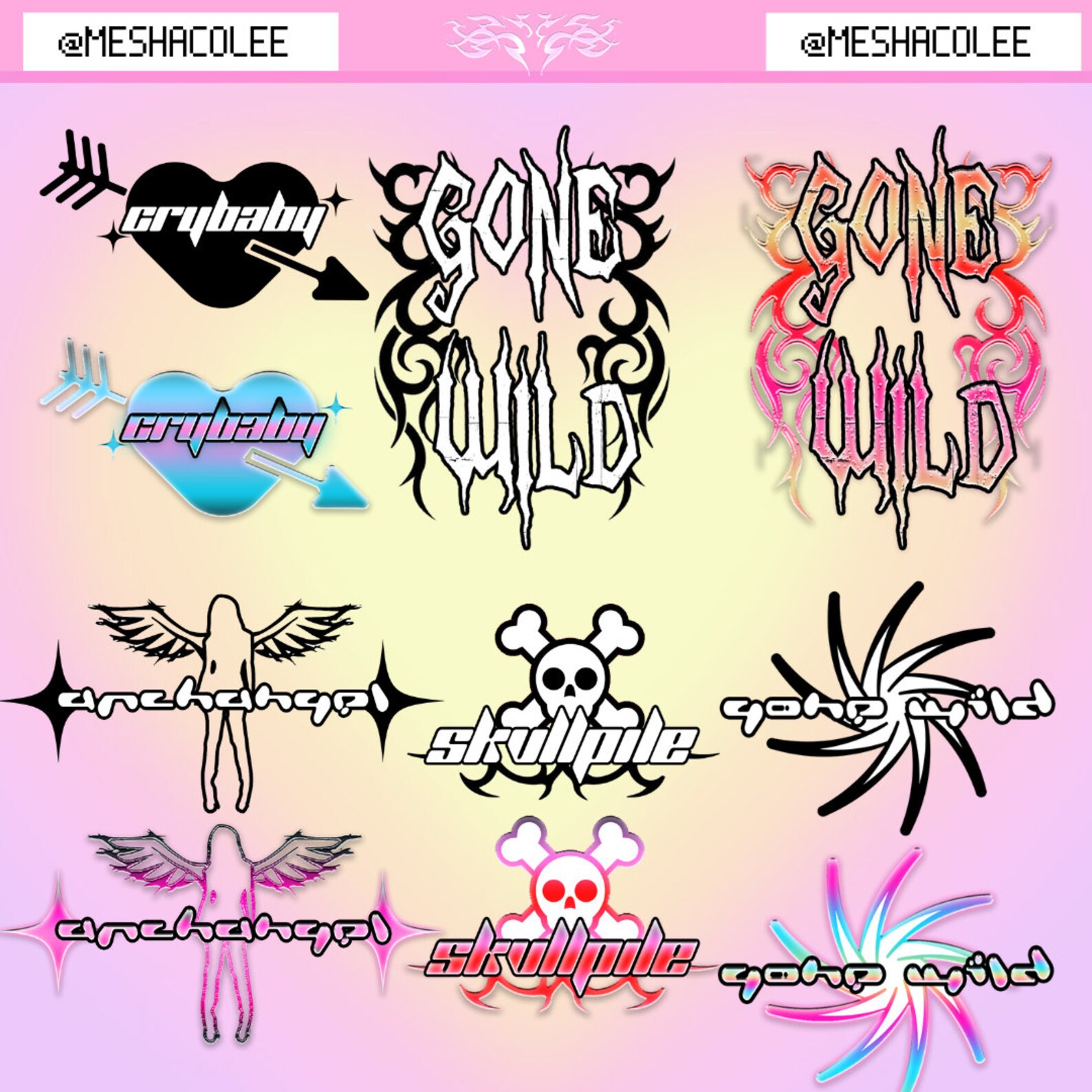 Y2K/2000S Digital Chrome Logo / Streetwear, Cybercore - Etsy UK