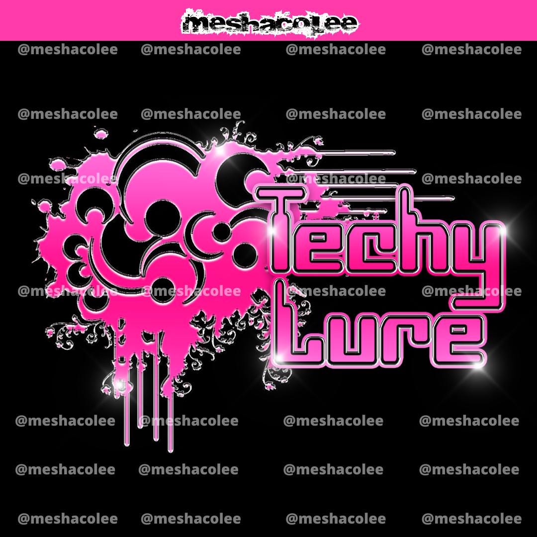 Techy Lure Editable Y2K Logo Futuristic Chrome Logo for Alt Girls ...
