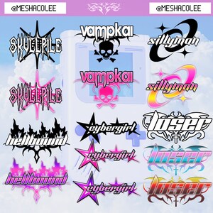 Y2K/2000S Digital Chrome Logo / Streetwear, Cybercore - Etsy UK