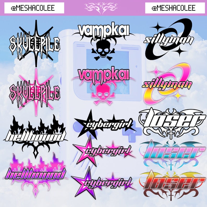 Y2K/2000S Digital Chrome Logo / Streetwear, Cybercore - Etsy UK