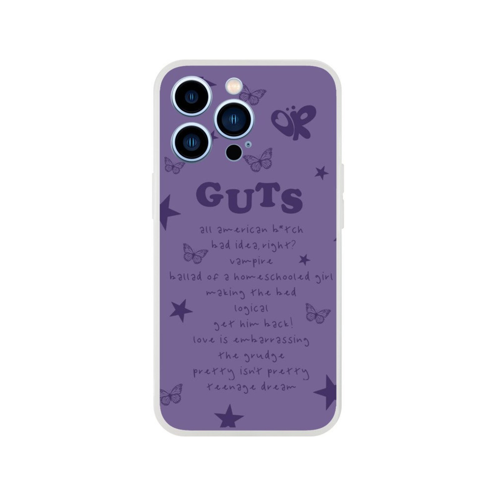 GUTS Tracklist Olivia Rodrigo iPhone Phone Case Sour Deja Vu Drivers ...