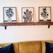 Rustic Solid Wood Beam Shelf - Etsy