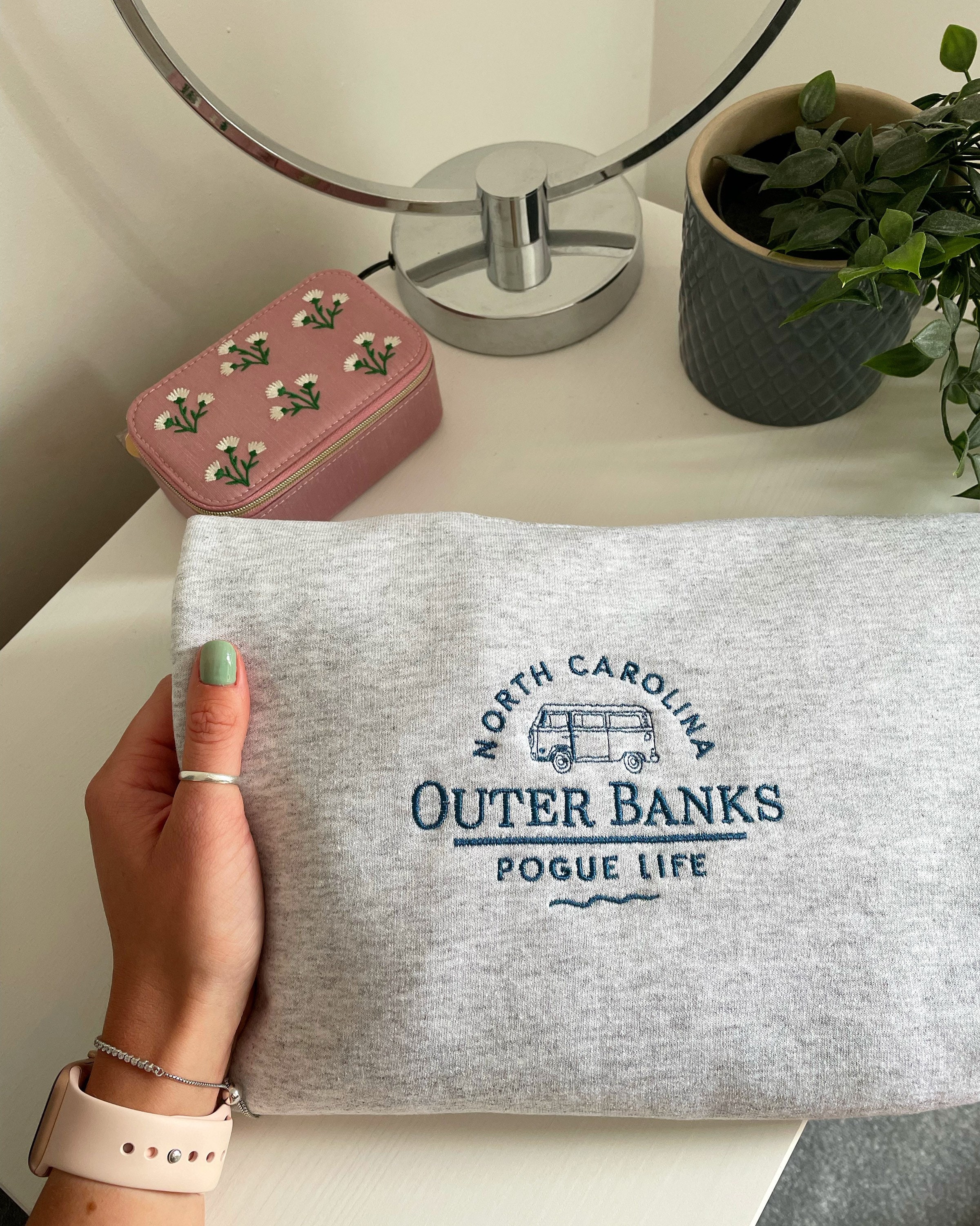 Pogue Life Outer Banks Embroidered Sweatshirt - Etsy