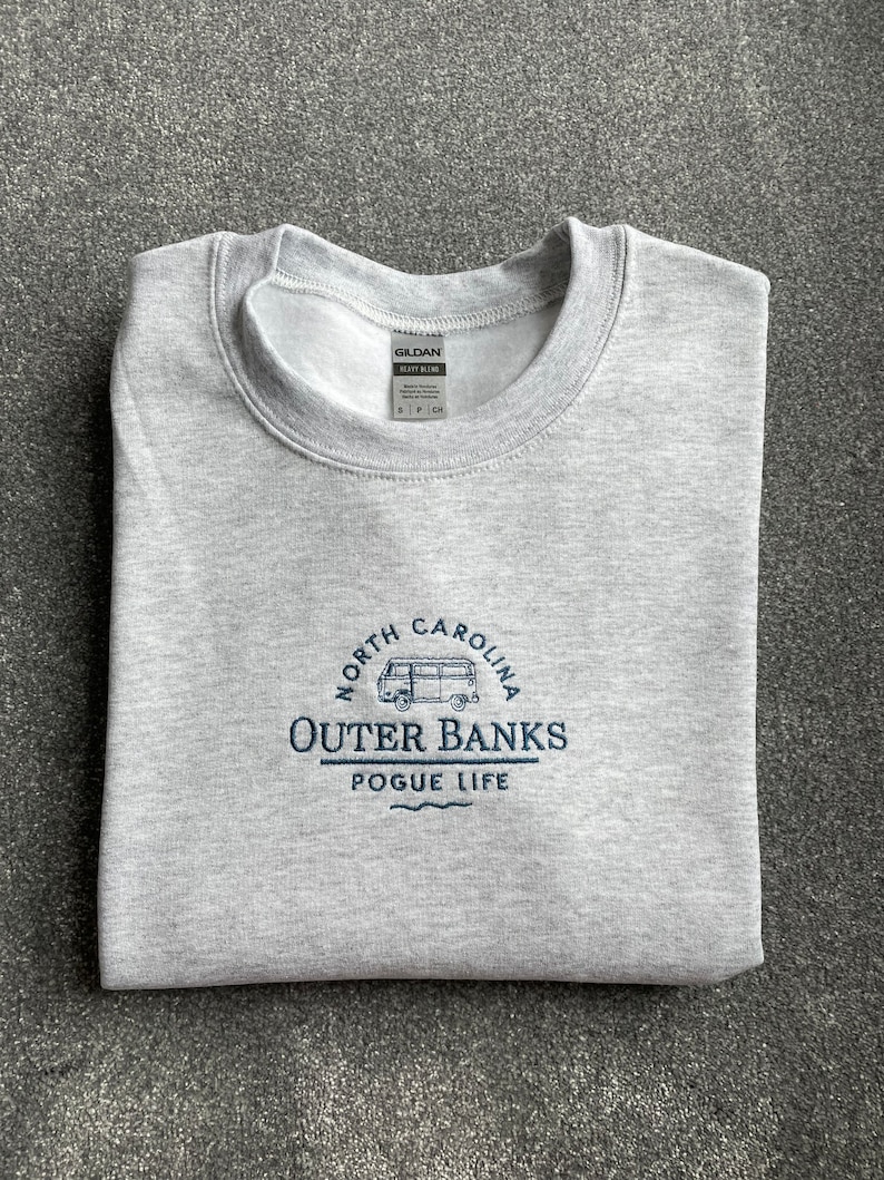 Pogue Life Outer Banks Embroidered Sweatshirt - Etsy