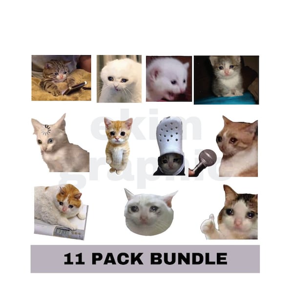 Meme Sticker Pack Cats - Etsy
