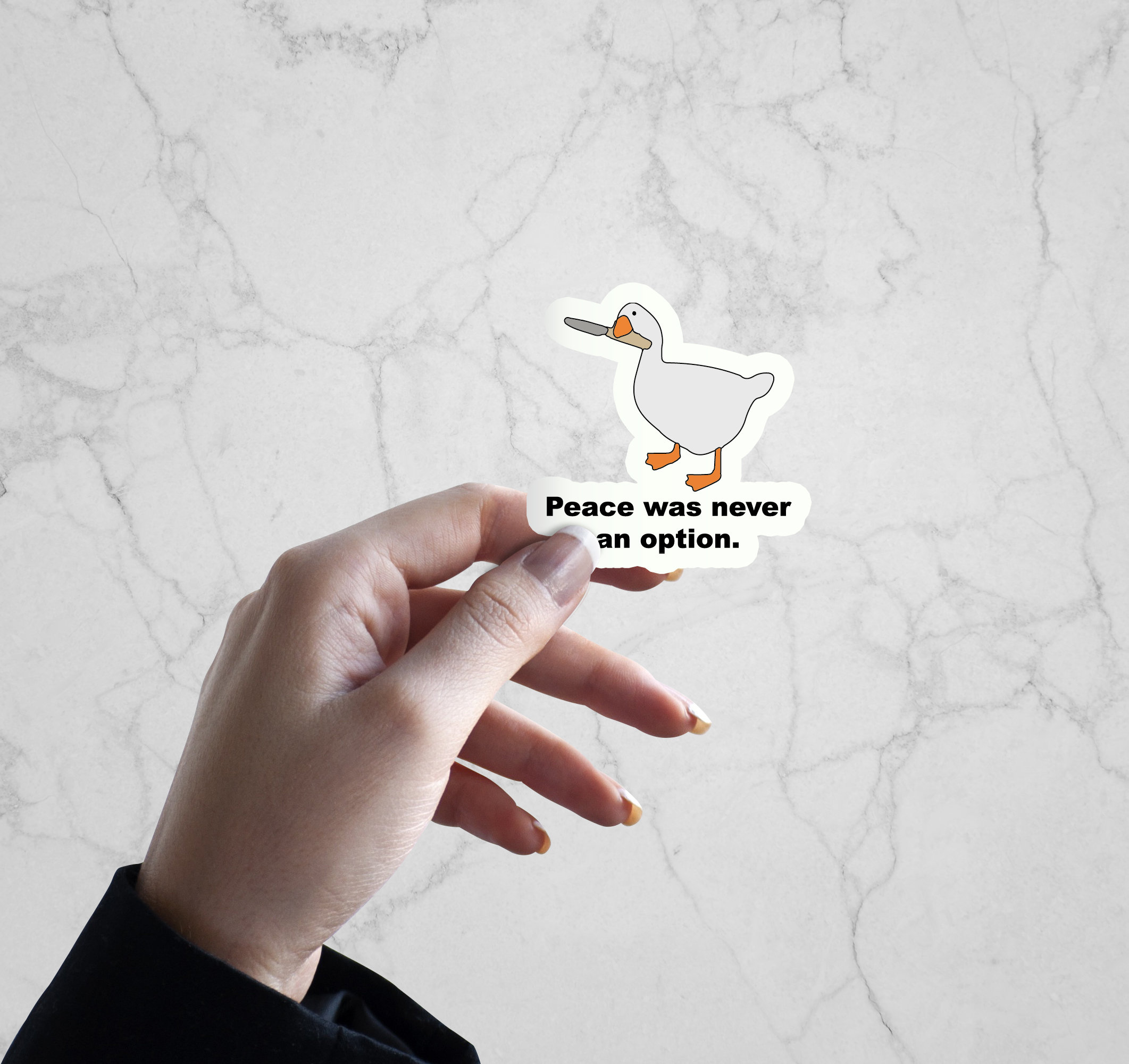 Goose With Knife Peace Was Never an Option SVG PNG JPG Digital Download ...