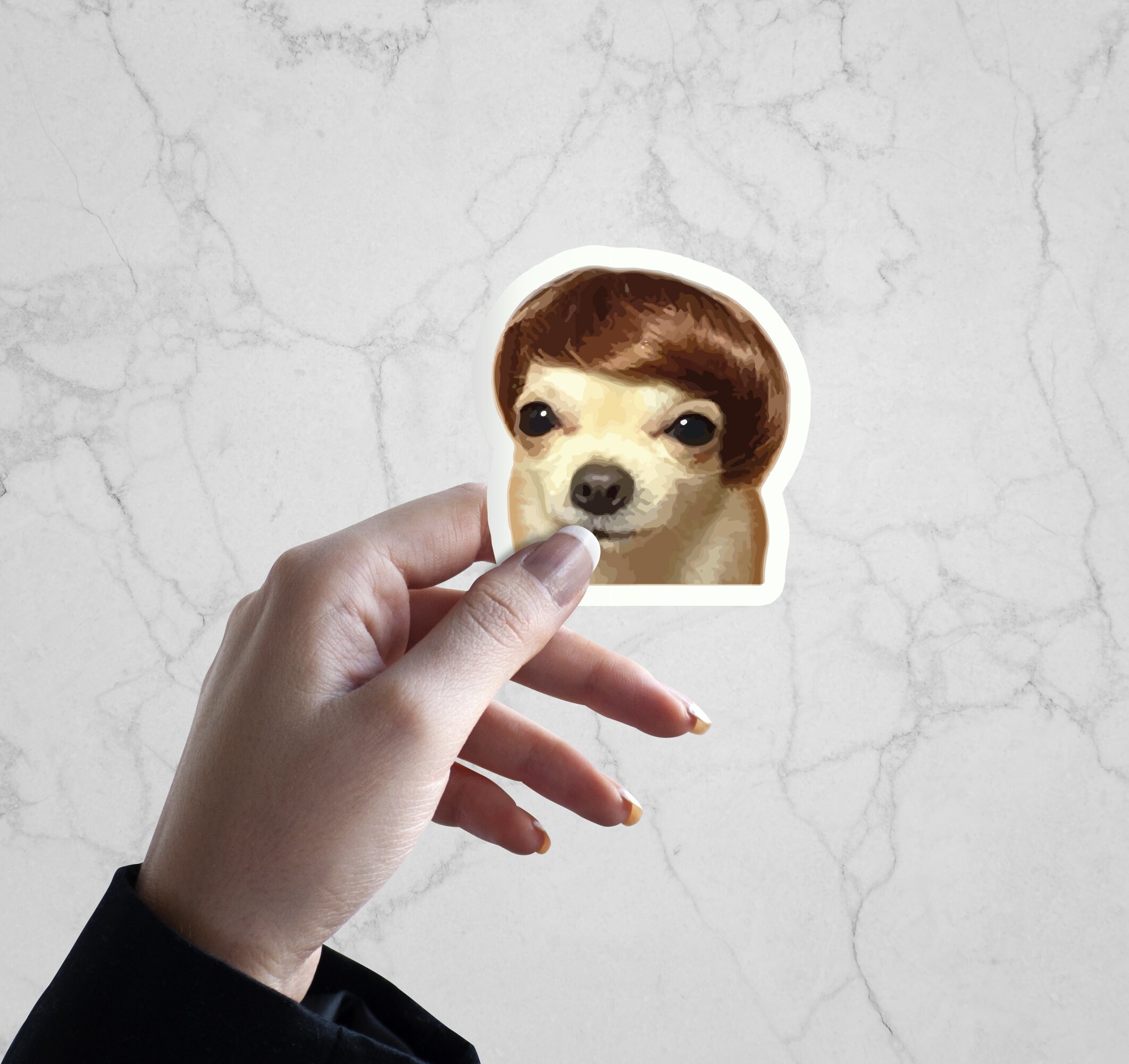 Dog With Wig SVG PNG JPG Funny Meme Sticker Digital Download Sticker T ...