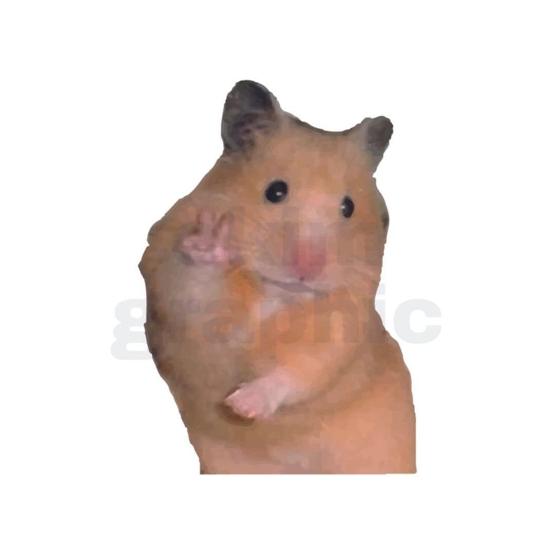 Peace Hamster SVG PNG JPG Digital Download Funny Meme Sticker T-shirt Design - Etsy