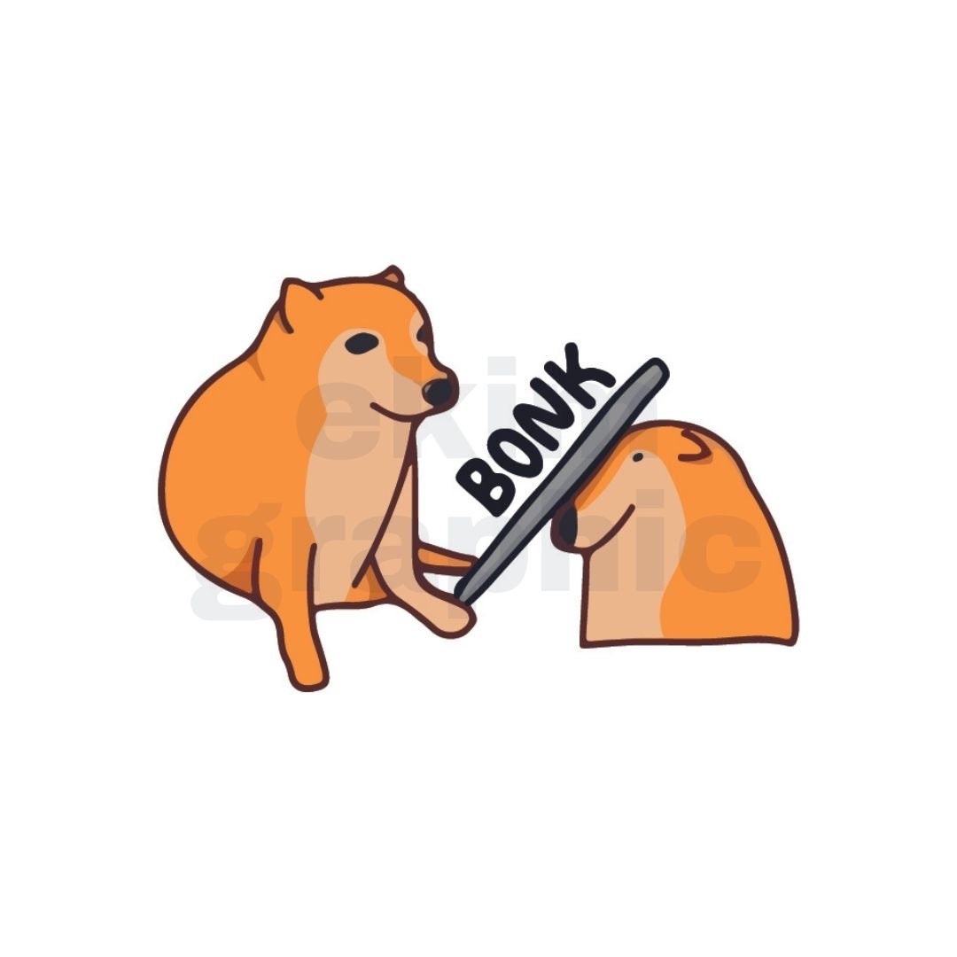 Bonk Dog SVG PNG JPG Digital Download Sticker Funny Meme - Etsy