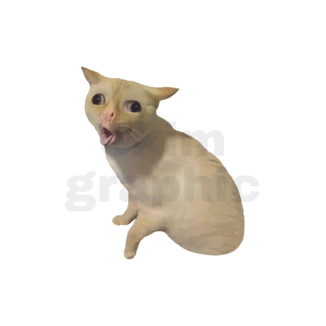 Gagging Funny Cat SVG PNG JPG Digital Download Sticker T-shirt Design ...