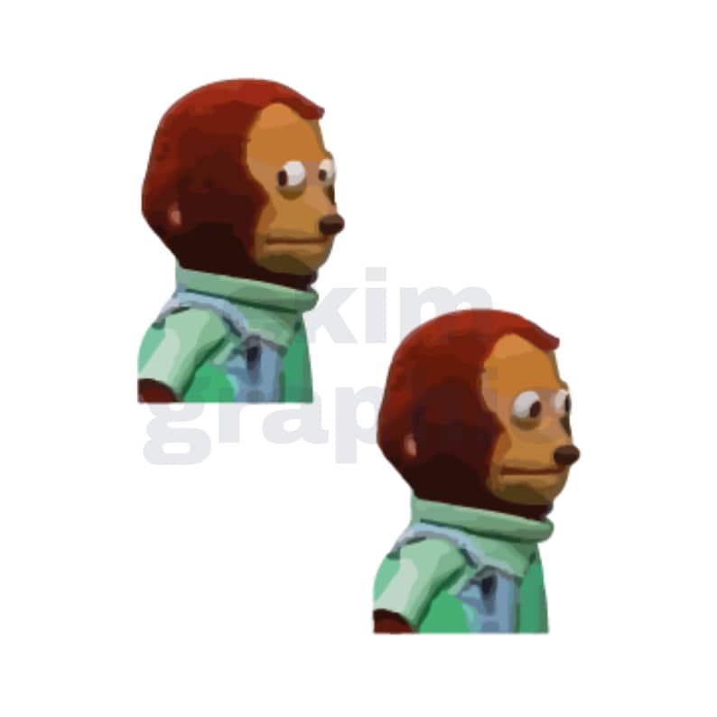 Monkey Side Eye Meme Sticker SVG PNG JPG Funny Meme Digital Download ...