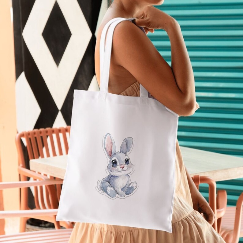 Cute Rabbit SVG PNG JPG Rabbit Clipart Animal Sticker Digital Download ...