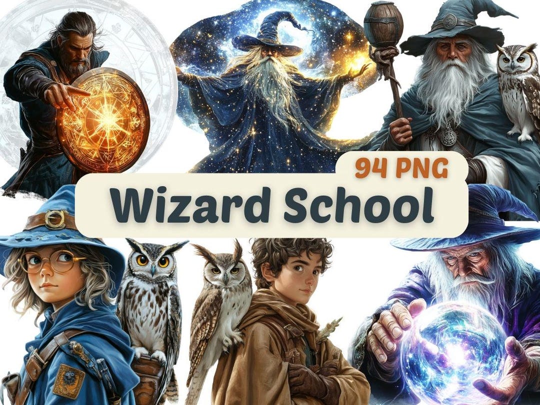 Wizard School Clipart Wizard PNG Magic Clipart Witch Clip Art Mystical ...