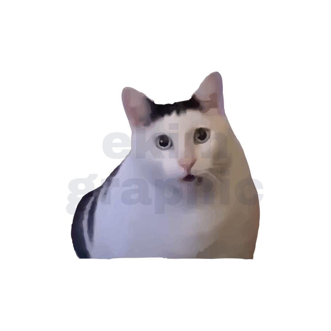 Huh Cat SVG PNG JPG Funny Meme Digital Download Sticker T-shirt Design ...