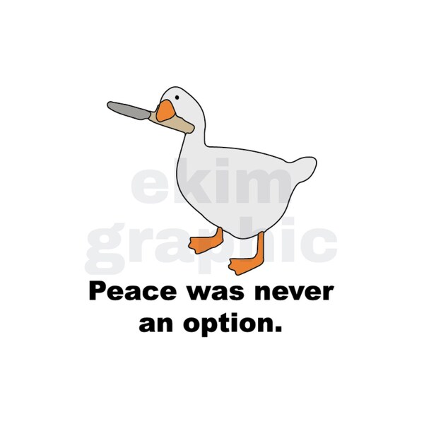 Goose With Knife T Shirt - Etsy