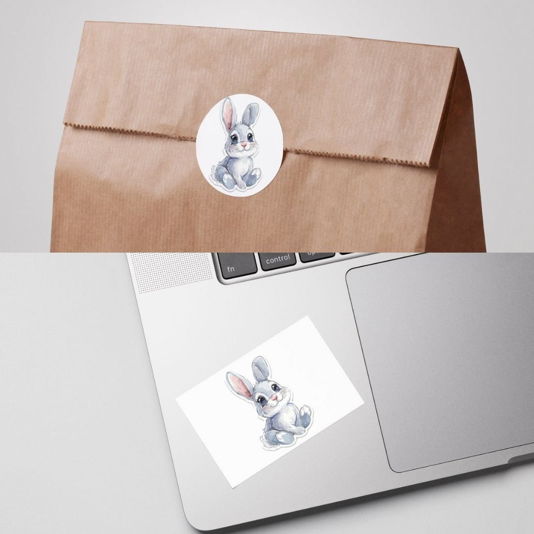 Cute Rabbit SVG PNG JPG Rabbit Clipart Animal Sticker Digital Download ...