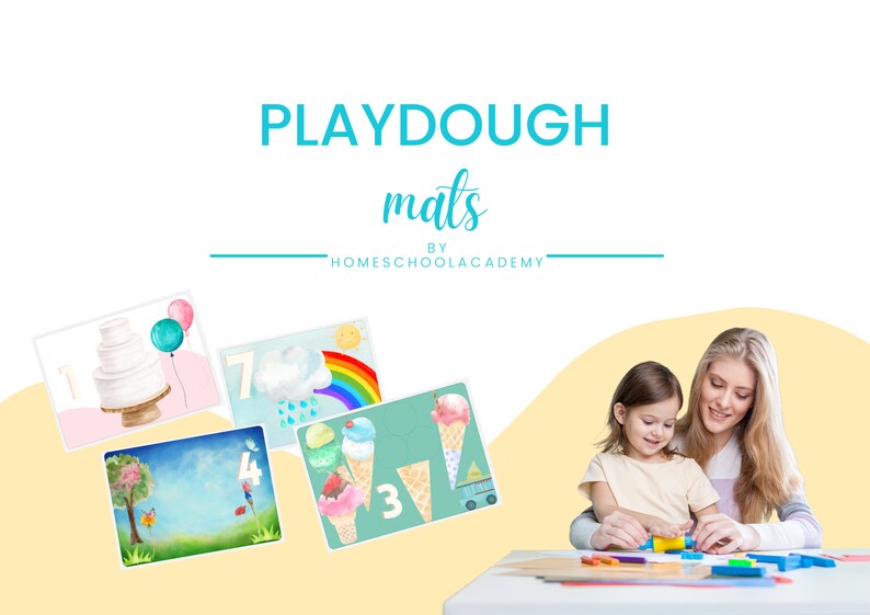 PLAY DOUGH ACTIVITY Mats, Gift for Kids, Busy Book Printable, Quiet ...