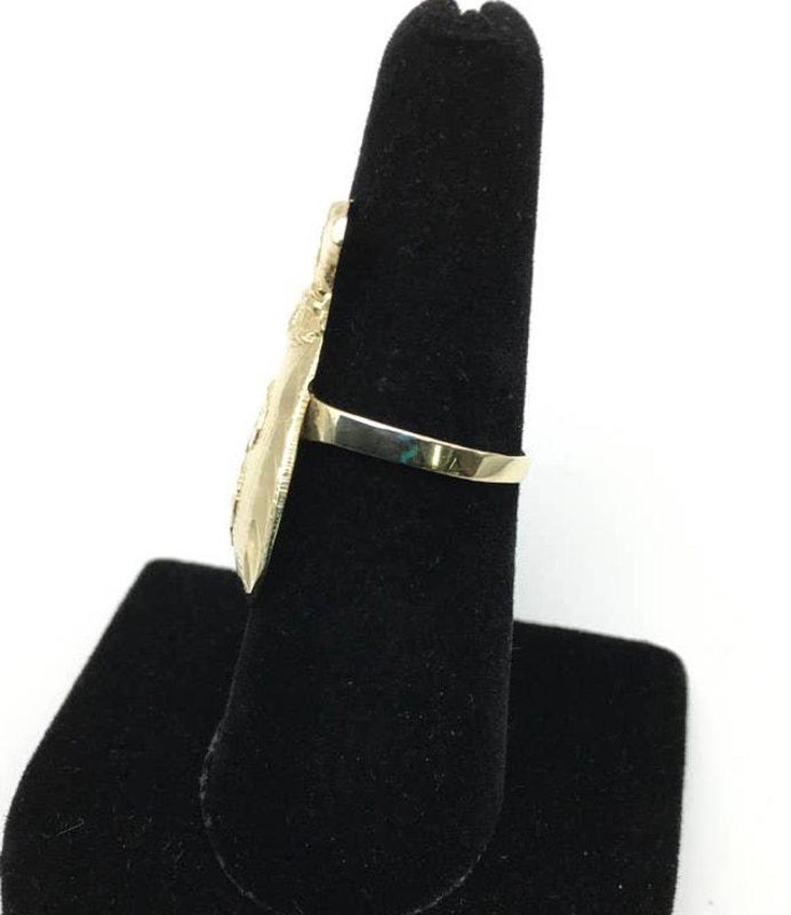 10K Yellow Gold Men's Ring With Money Bag Design Size 8 - Etsy