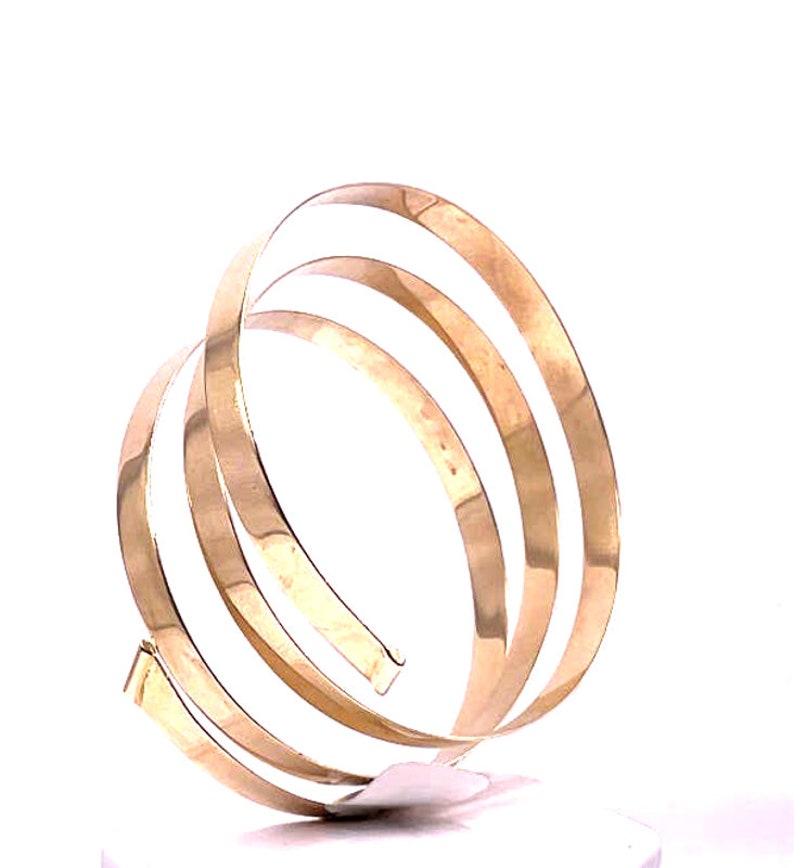 14K Yellow Gold Women's Swirl Upper Arm Bracelet Wrap Armband ...