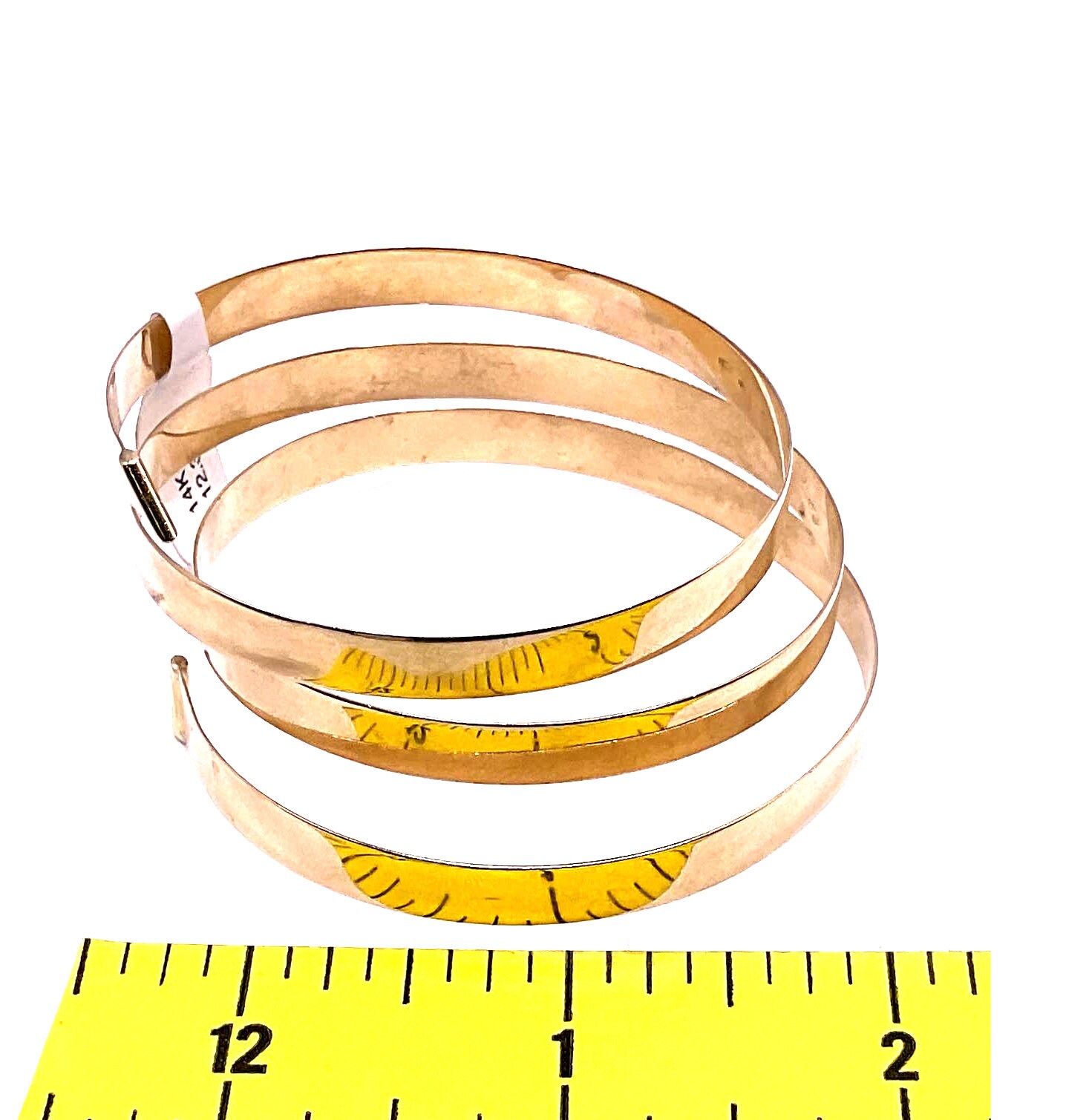 14K Yellow Gold Women's Swirl Upper Arm Bracelet Wrap Armband ...