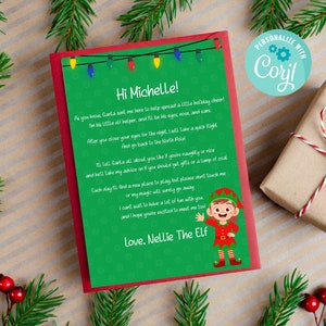 Editable Elf Arrival Letter, Elf Welcome Letter, Personalized With Your ...